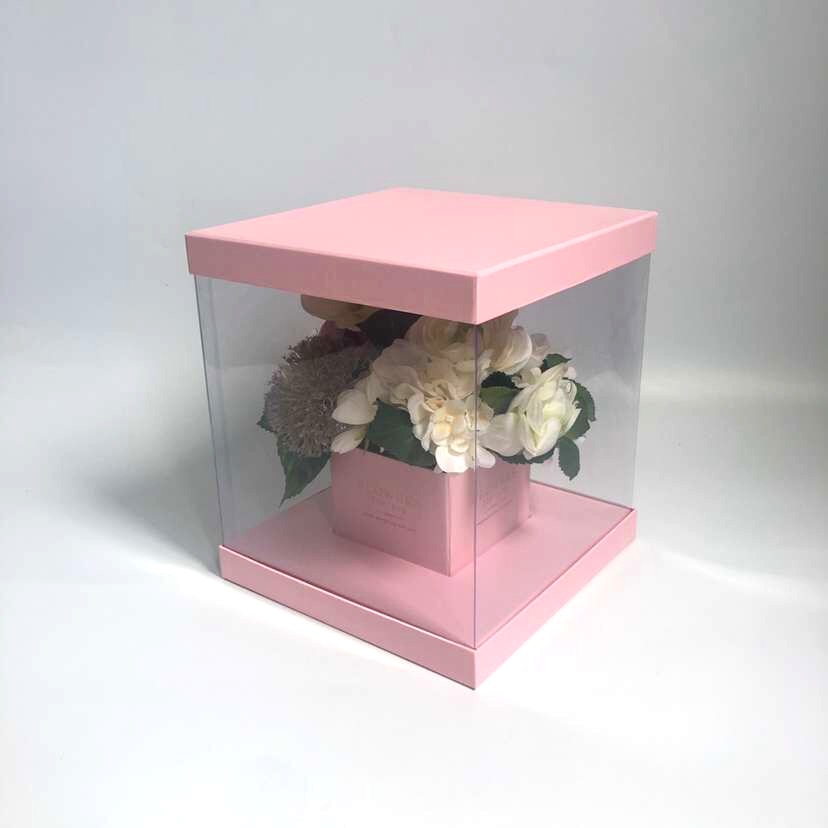 Set of 3, Square Flower/Gift Boxes with Lids – Various Colors | W978 ...