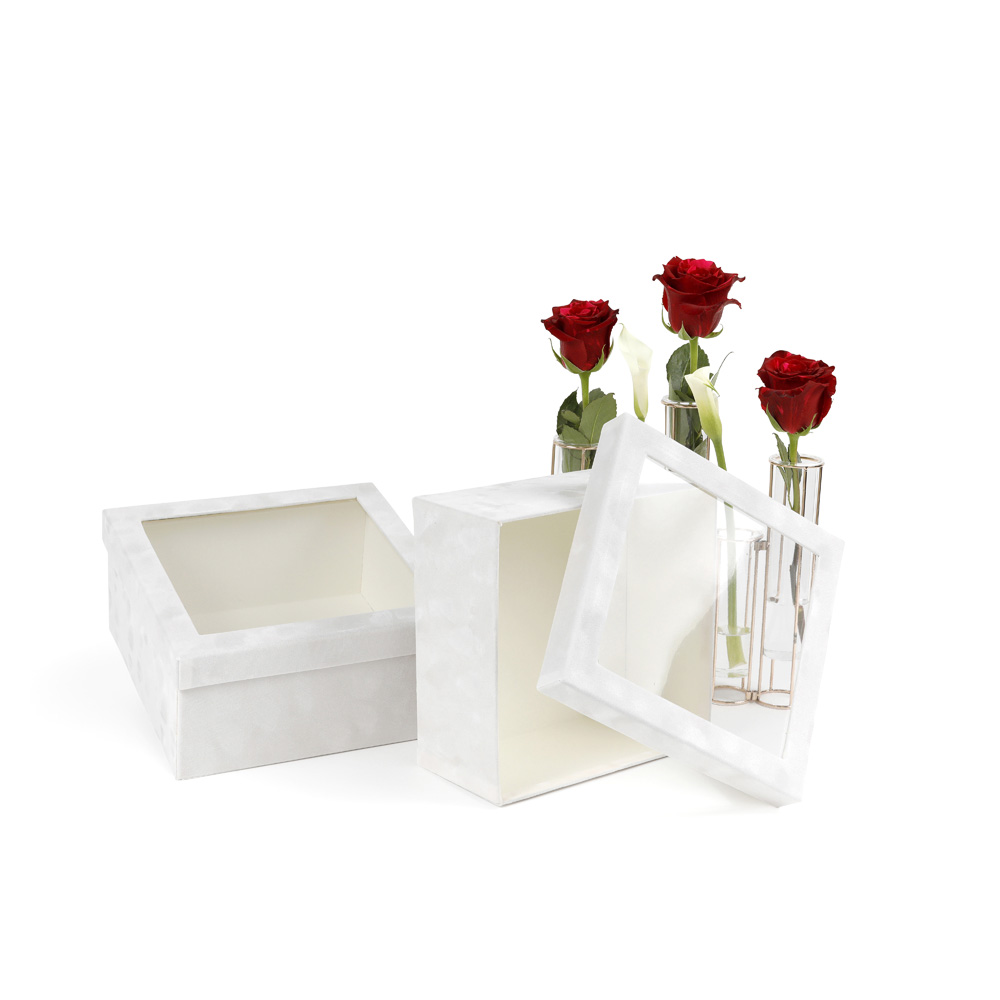 Velvet Square Shape Flower/Gift Boxes, Set of 2, Various Colors ...
