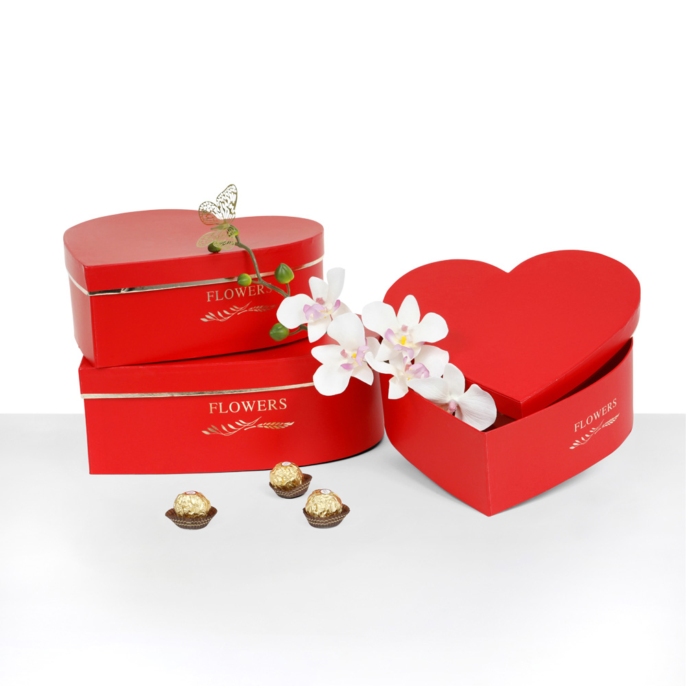 Set of 3, Heart Shaped Flower/Gift Boxes | W964 – Unikpackaging