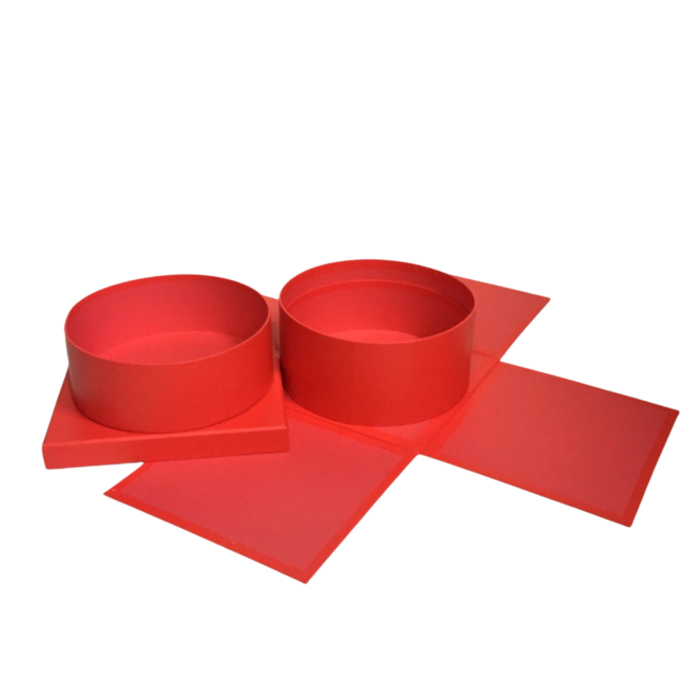 Double Layer Surprise Flower/Gift Box with Round Shape Insert, 8.6″x 8. ...