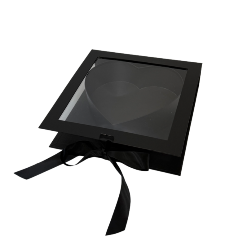 Square Box with Clear Window and Heart Insert, Various Colors | W183 ...