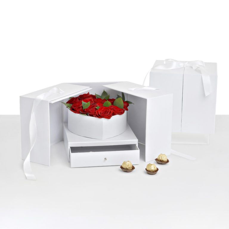 Large Square Surprise Flower Box - Various Colors | W7777 | UnikPackaging