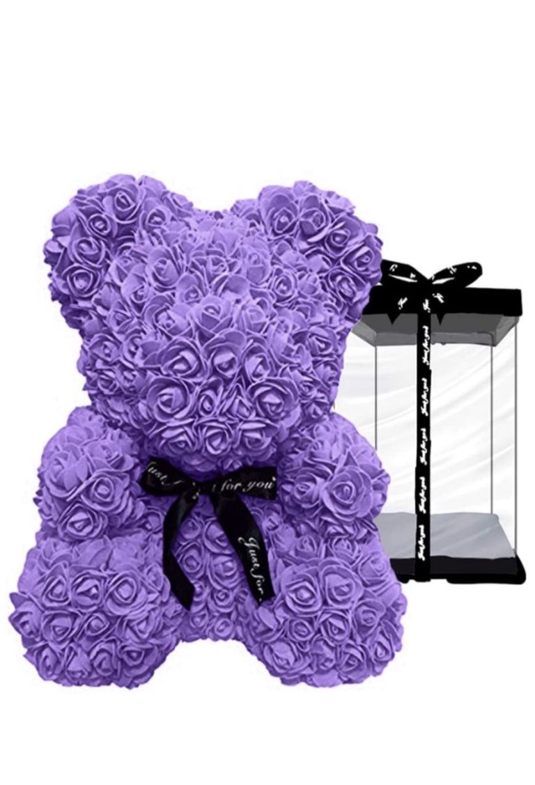 Lot of 4 Large Rose Bears in a Gift Box Assembled, Various Colors ...